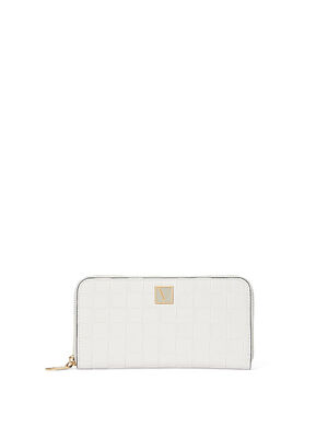 The Victoria Wallet, White Woven