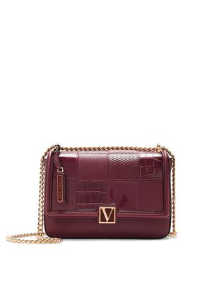 The Victoria Medium Shoulder Bag, Bordeaux Patchwork