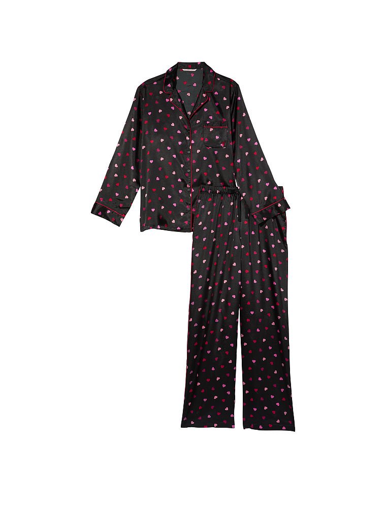 Satin Long Pajama Set image number null